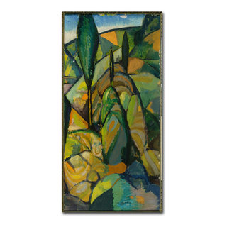Charles Walther 'Abstract Landscape' Canvas Art, 19"x10" - Contemporary ...