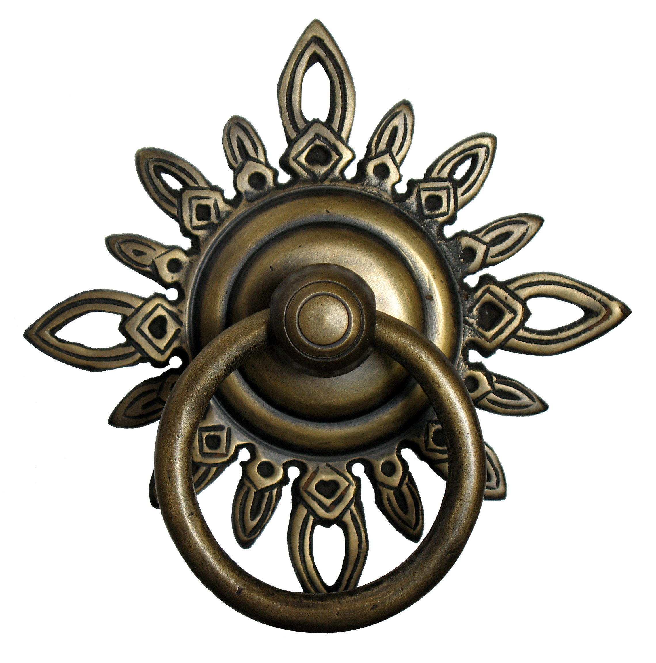 Ring Pull With Carved Filigree Star Backplate, Small, Large ...