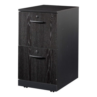 Bourbon Oak Filing Cabinet, 2 Lockable Drawers, Caster Wheels ...
