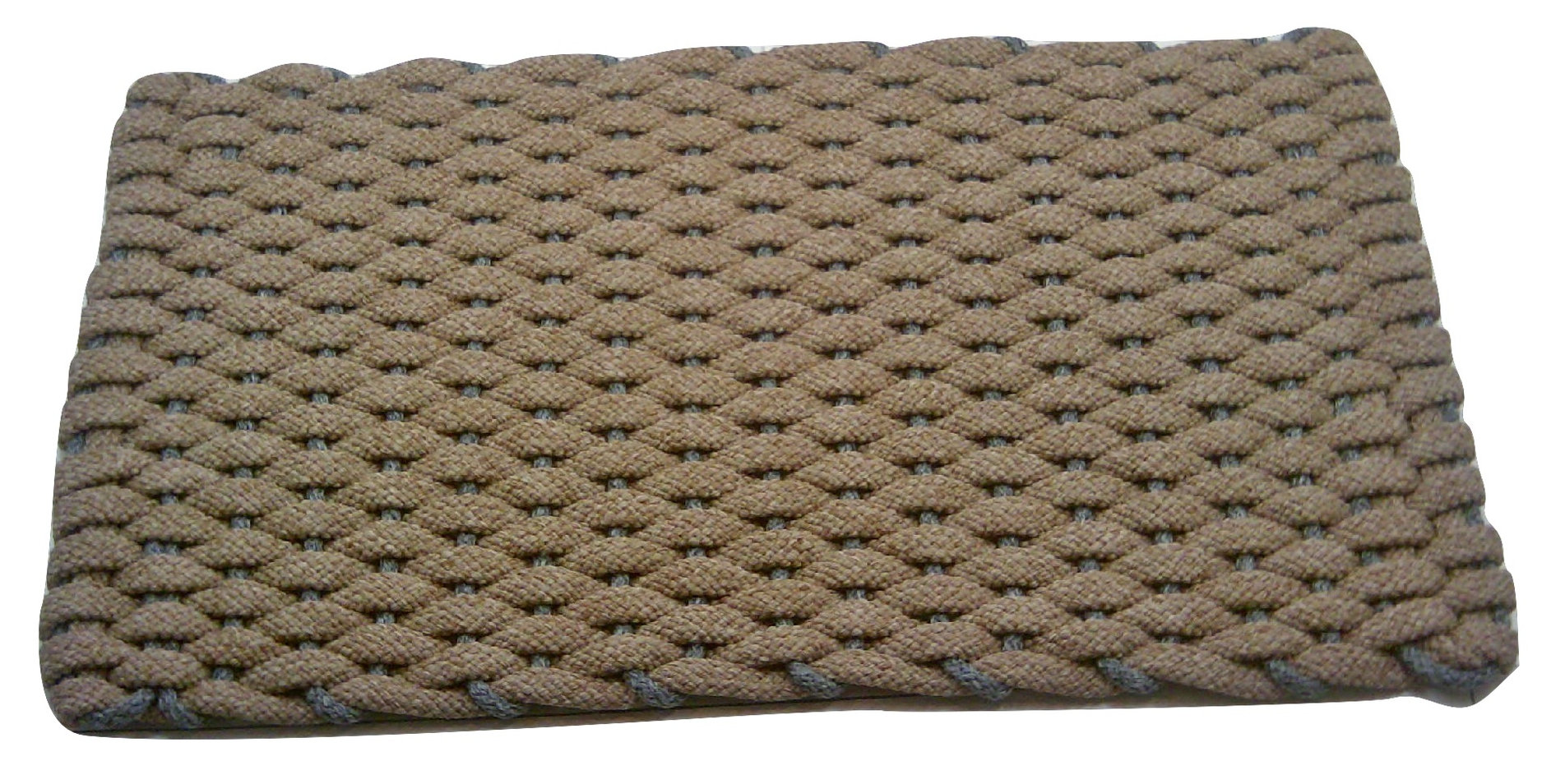 24"x38" Rockport Rope Mat, Tan With Gray Insert, 38"x24" - Contemporary ...