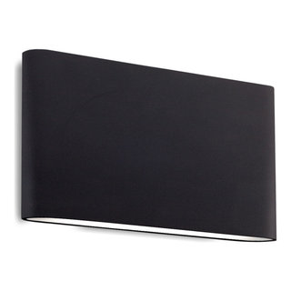 Slate All-Terior Wall Sconce, Black, 9.875"Wx5.5"Hx1.625"E, 9.875"Wx5.5 ...