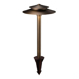 4 Pack Solid Cast Brass Landscape Path Light, Low Voltage, IP65 ...