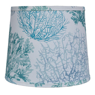 Aqua Coral Shade, 18" - Beach Style - Lamp Shades - by West Highland ...