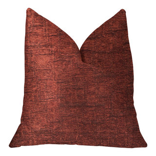 Paprika Jam Burgundy Red Luxury Throw Pillow, Double sided 26" x 26 ...