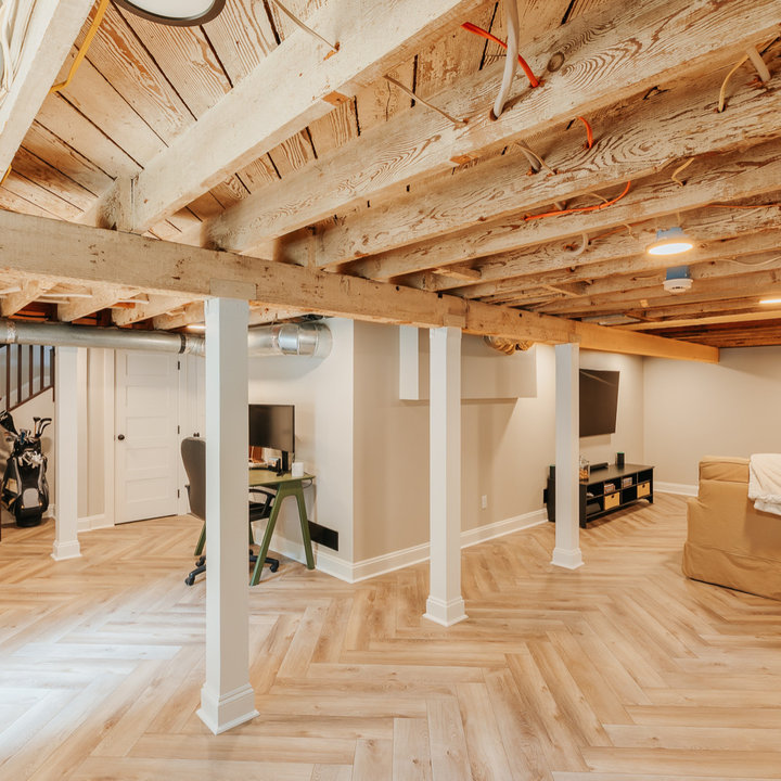 75 Exposed Beam Basement Ideas You'll Love - June, 2025 | Houzz