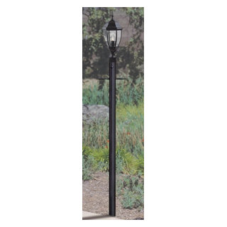 Textured Black 84" Fluted Direct Burial Photocell Post from the Pad ...