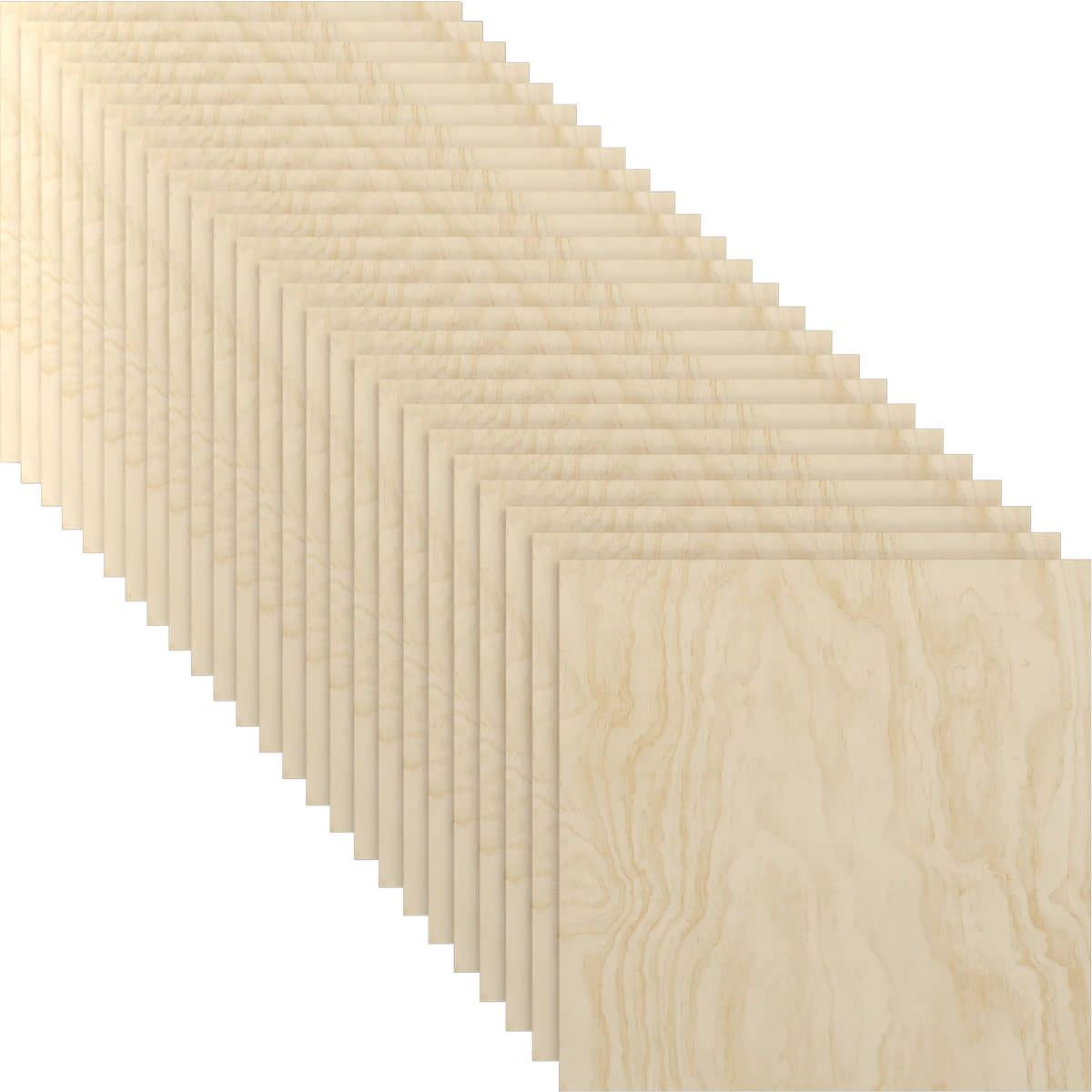 7 3/4"W x 7 3/4"H x 1/4"T Wood Hobby Board, Alder, 23.75"Wx23.75"Hx.375 ...