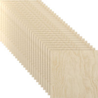 7 3/4"W x 7 3/4"H x 1/4"T Wood Hobby Board, Alder, 23.75"Wx23.75"Hx.375 ...