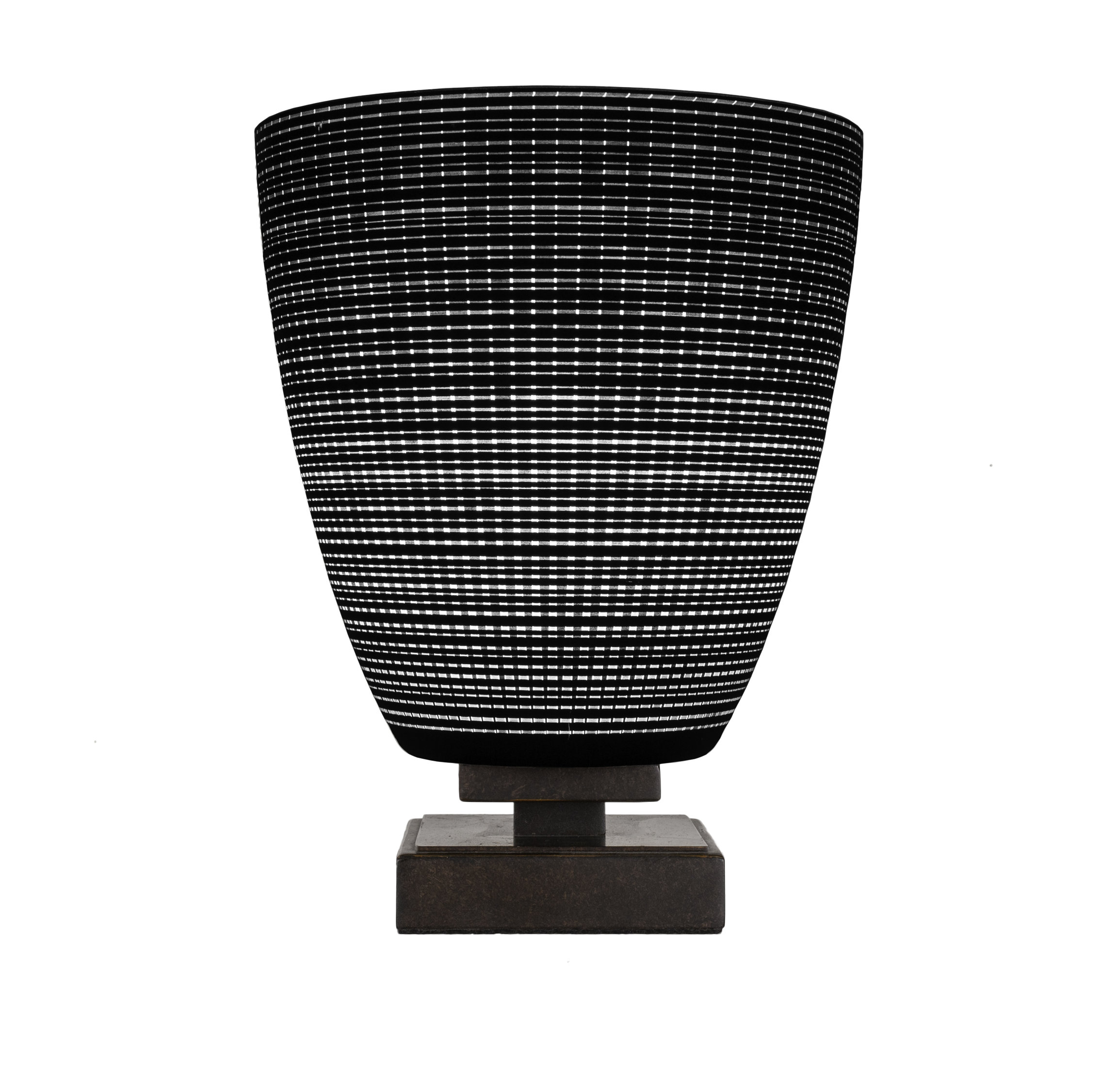 Luna Table Lamp, Dark Granite, 8" Black Matrix Glass - Transitional ...