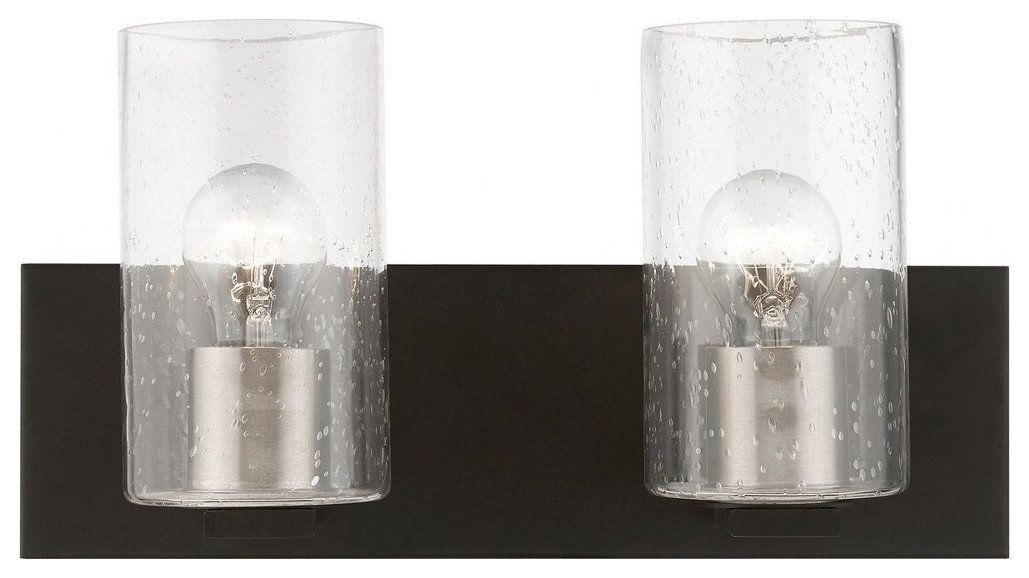 2 Light Bathroom Light Fixture In Contemporary Style-7.75 Inches Tall ...