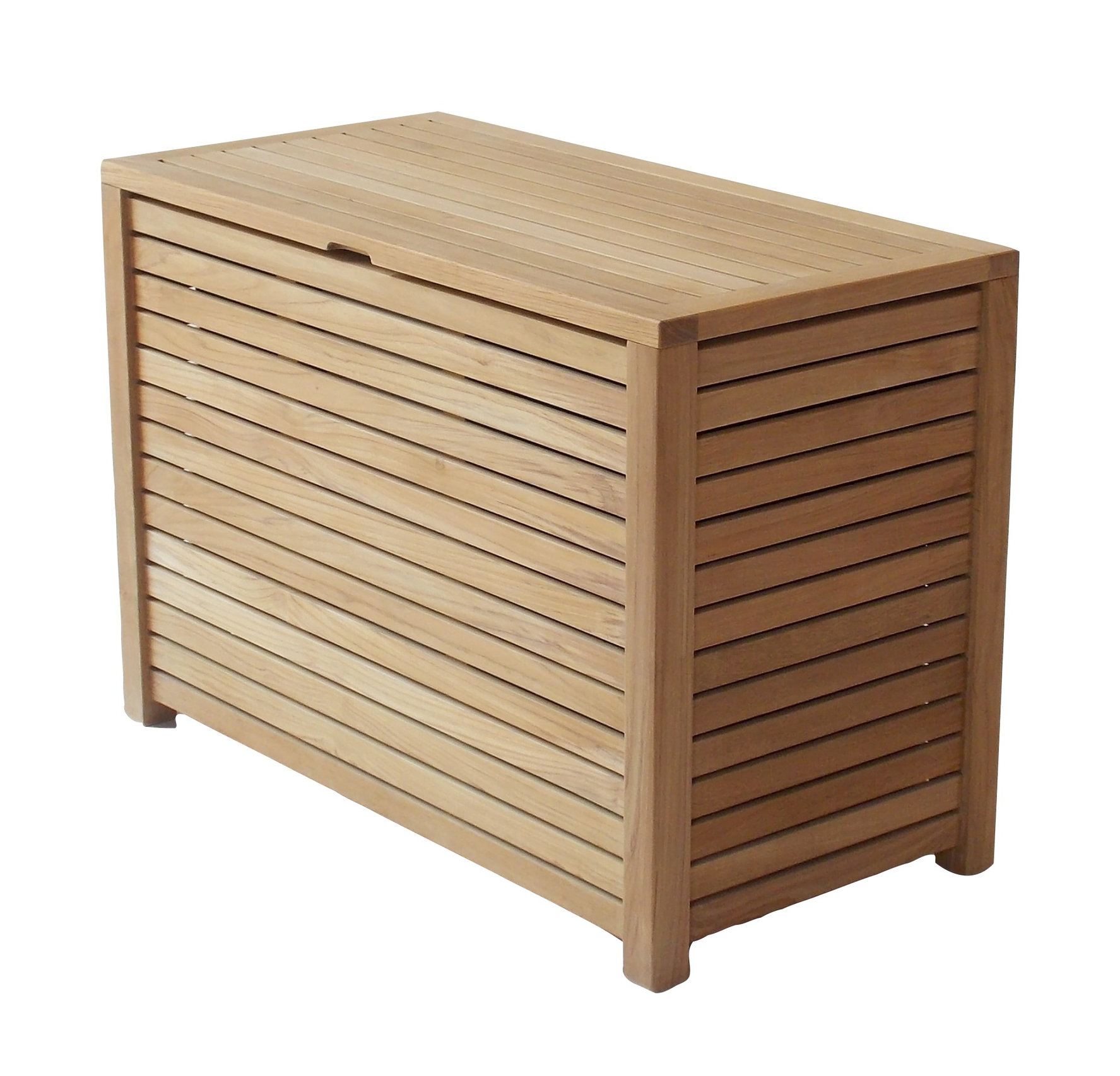 Teak Laundry Towel Box Hamper with 3 Sacks - Transitional - Hampers ...