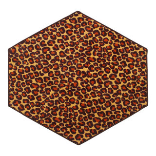 Cheetah Real for Dining Room, Area Rug, 6' Hexagon - Contemporary ...