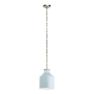 Mini Pendant 1-Light, Light Blue - Contemporary - Pendant Lighting - by ...