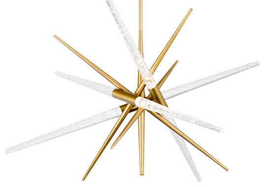 Stormy LED Chandelier in Aged Brass - Midcentury - Chandeliers - by ...