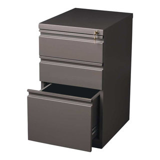 Scranton & Co 20" 3-Drawer Modern Metal Mobile Pedestal File Cabinet in ...