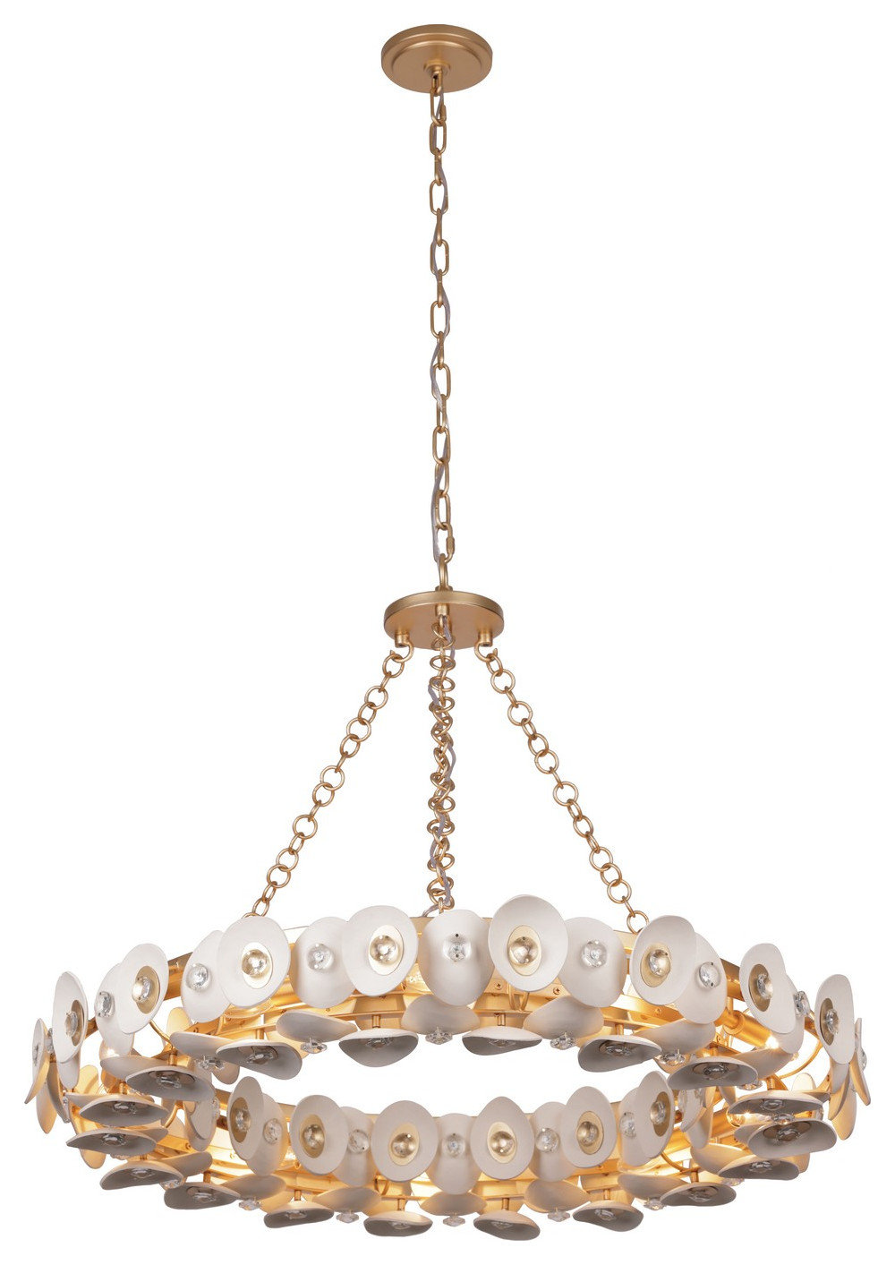 Niu Ten Light Pendant, Coconut Shell Gold / Coconut Shell White ...