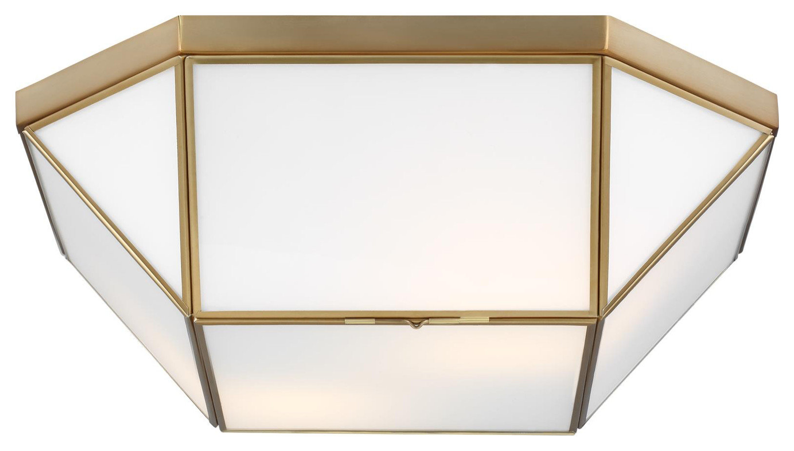Morrison Two Light Ceiling Flush Mount, Satin Brass - Transitional - Flush-mount Ceiling ...