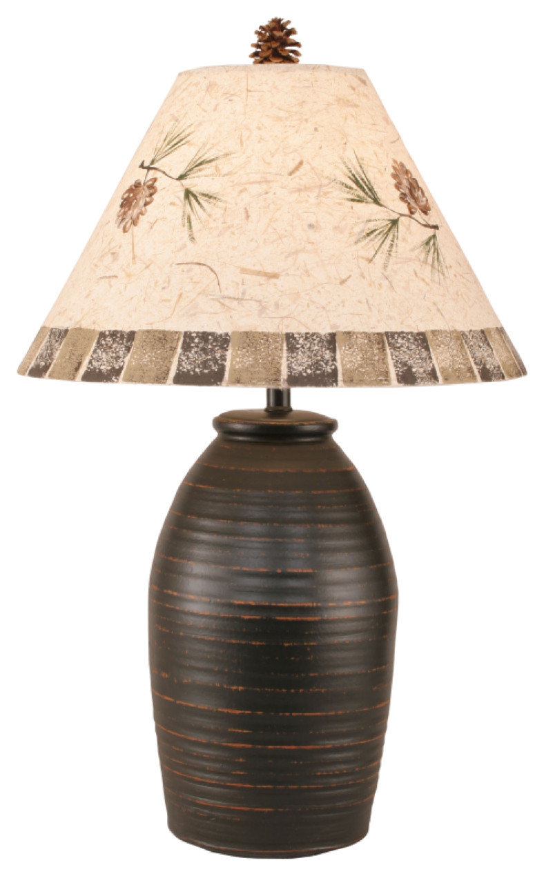 Distressed Black Ginger Jar Table Lamp - Rustic - Table Lamps - by ...