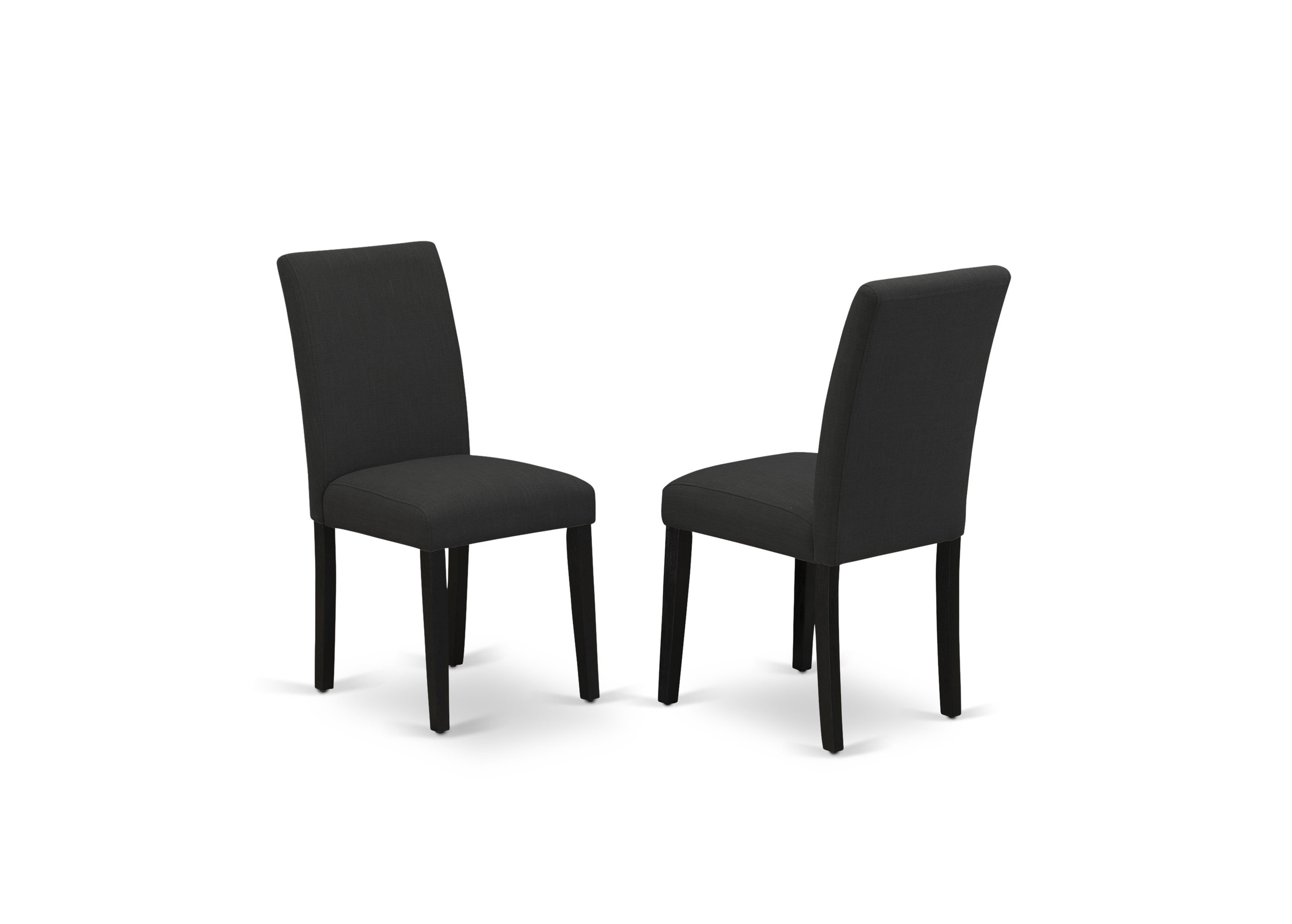 Set Of 2, Parson Chairs- Upholstered Dining Chairs, Wooden Structure ...