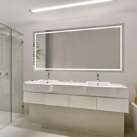 Krugg LED Bathroom Mirror, Lighted Vanity Mirror Dimmer and Defogger ...