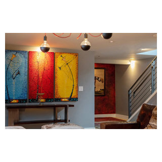 A High-Tech Basement Redesign Infused with Art and Innovation - Rustic ...