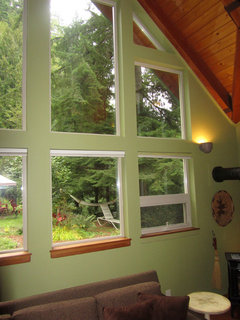 How to blend in VINYL window frame colors?