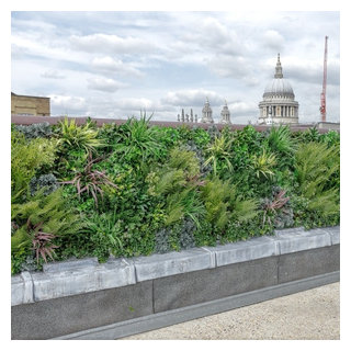 Rooftop Hedges with Faux Green Plants - Contemporary - Landscape ...