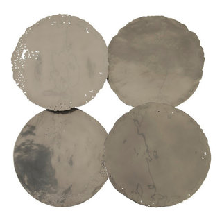 Galvanized Circle Wall Art, 4-Piece Set - Contemporary - Wall Accents ...