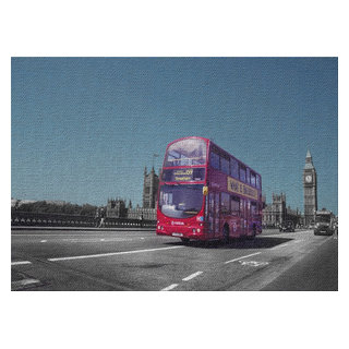 City Of London Tour Bus Area Rug, 5'0"x7'0" - Contemporary - Novelty ...