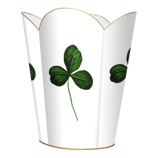 Single Clover Wastepaper Basket - Traditional - Wastebaskets - by Marye ...