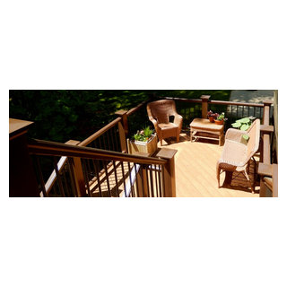 Azek Harvest Bronze Deck with Premier Railing - Clásico - Otras zonas ...