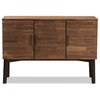 Baxton Studio Selena Mid-Century Modern Brown Wood 3-Door Sideboard ...