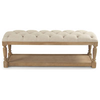 Patrice Tufted Bench - French Country - Upholstered Benches - by ...