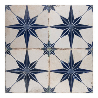 Kings Star Luxe Blue Ceramic Floor and Wall Tile Sample - Farmhouse ...
