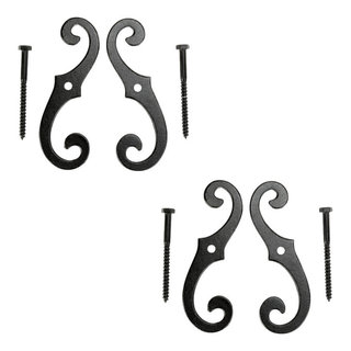 Pairs of Vintage Shutter Dogs S Shaped Shutter Hardware in Black Pack ...