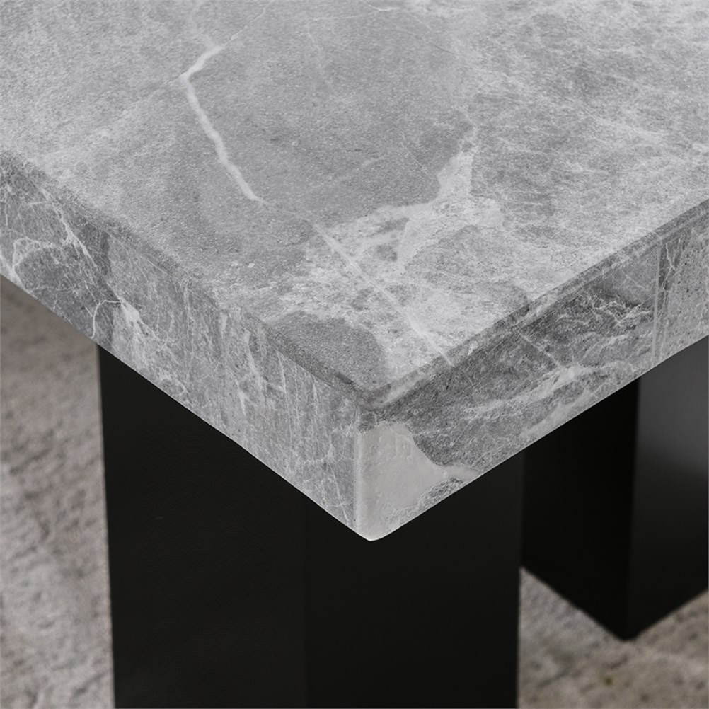 Camila Rectangle Gray Marble Top Dining Table - Transitional - Dining ...