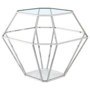 Abella Pentagon Accent Table - Contemporary - Side Tables And End ...