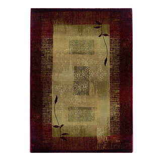 Oriental Weavers Sphinx Generations 544X1 Dark Red Rug, 2'X3 ...