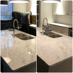 DIY honing marble countertop