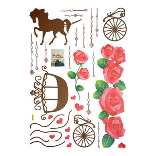 Romantic Carriage - Large Wall Decals Stickers Appliques Home Decor ...