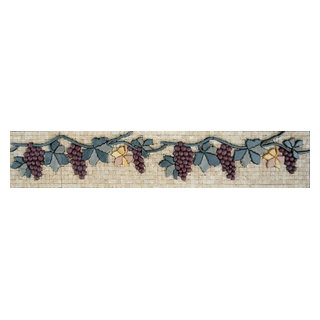 Rustic Kitchen Backsplash, Grape Vine, 15" x 46" - Farmhouse - Tile ...