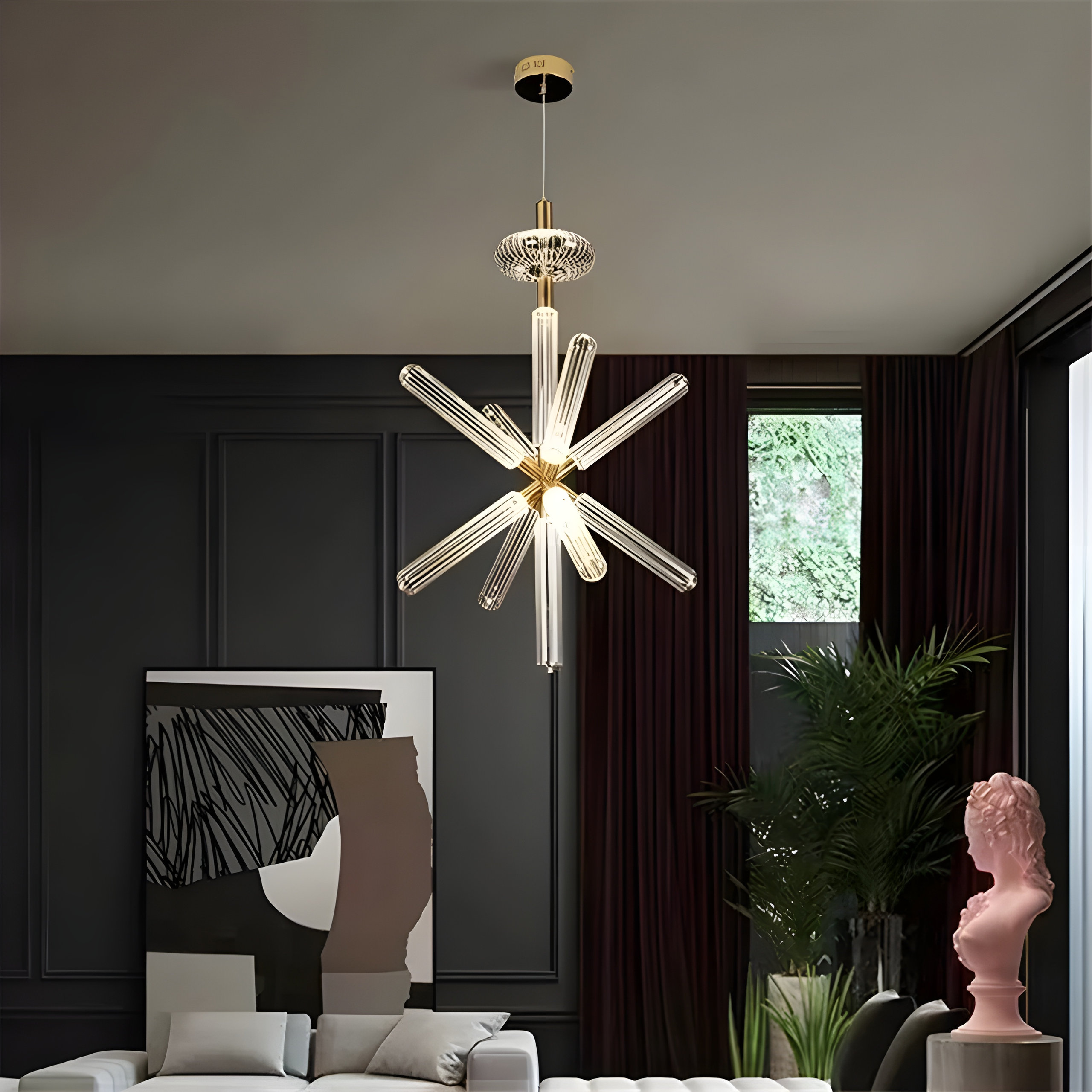 Plascassier | Creative Glass Chandelier For Staircase, F 4.7x17.7 ...