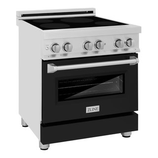 ZLINE 30 Induction Range, Stainless Steel With a Black Matte Door RAIND ...