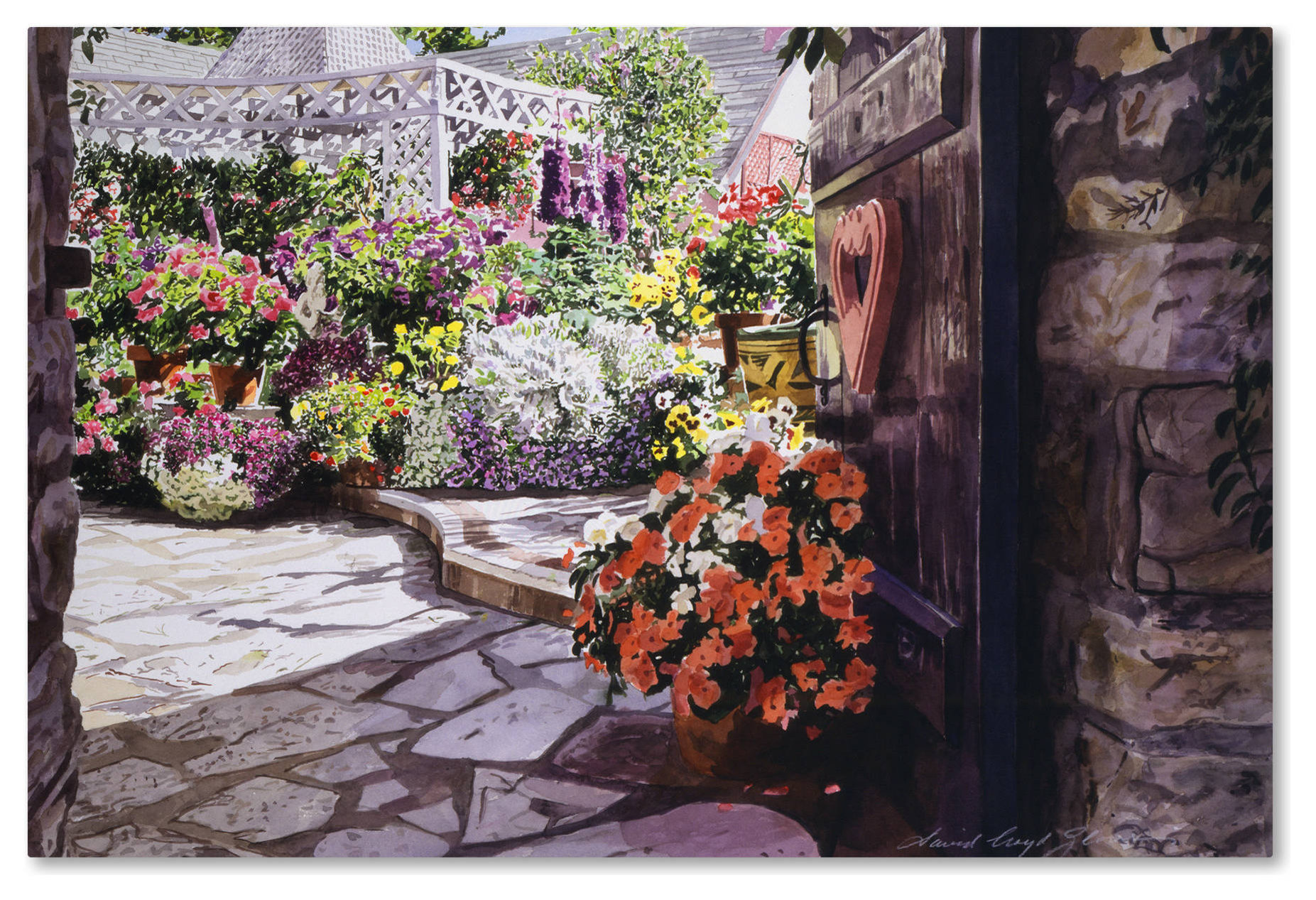 David Lloyd Glover 'Carmel Garden Gate' Canvas Art, 32"x22 ...