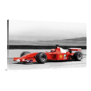 "Ferrari F1 Laguna Seca Watercolor" Fine Art Print, 48" x 32" - Modern ...