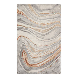 Jaipur Living Atha Handmade Copper/Gray Rug, 5'x8' - Contemporary ...