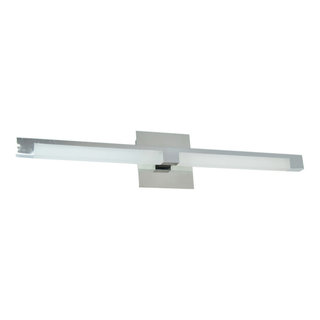 Shiloh LED Vanity Fixture, Polished Chrome, 28" - Transitional ...
