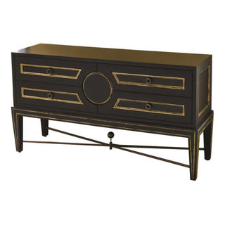 Collector's Black Cabinet Console - Transitional - Console Tables - by ...