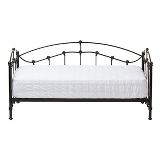 Dahlia Victorian Style Antique Dark Bronze Finished Twin Size Metal ...