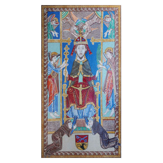 Crowning of Saint Edmond Mosaic Mural, 51" x 102" - Contemporary - Tile ...